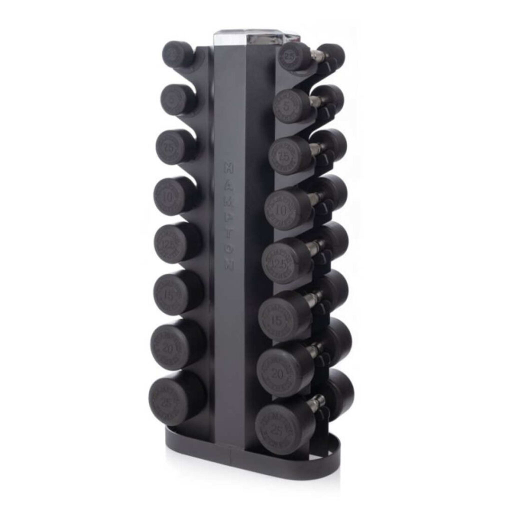 Beauty Bell Rack with 20x Dumbbells 1-10kg - Blue Fitness Gyms